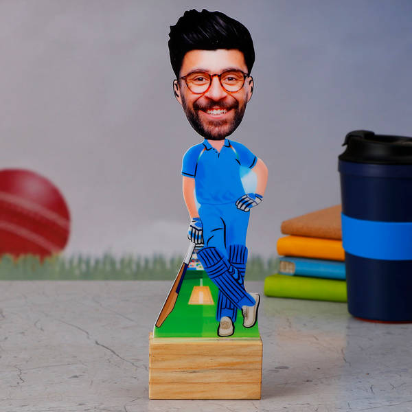 Buy/Send Cricket Fan Personalized Caricature Stand Online | IGP | J11140346