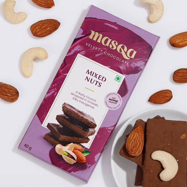 Masqa Mixed Nut Velvety Chocolate 40g OFFLINE : Gift/Send Food Gifts ...