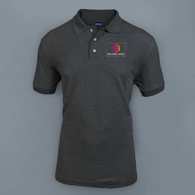 Fas Tees Polo T shirt for Men Charcoal Grey : Gift/Send Business Gifts ...