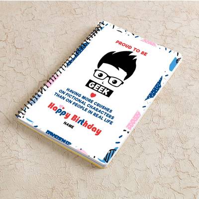 Buy/Send Geek's Personalized Birthday Notebook Online | IGP | J11009890