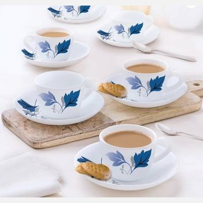 Larah by Borosil Ageria Cup and Saucer Set: Gift/Send Home Gifts Online ...