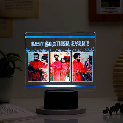Send Personalized Best Brother Ever Black Base LED Lamp Online, Same ...